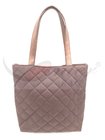 Brown Quilted Satin Polyester Handbags Womens Tote Bags With Eco Friendly Material