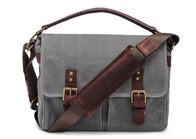 Outdoor Canvas Crossbody Messenger Bag Grey , Casual Messenger Bags With Pockets
