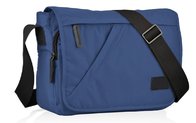Customized Blue Nylon Travel Messenger Bag With Lots Of Pockets 32*23.5*9 Cm