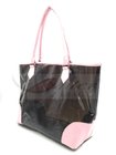 Fashionable Design Pvc Tote Shopping Bags Black Color 47*30.5*5.5 Cm