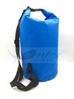15L Blue 500D PVC Tarpaulin Outdoor Dry Bag For Swimming / Hiking Leek proof