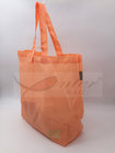 Orange Ripstop Waterproof Reusable Folding Shopping Bags OEM / ODM Available