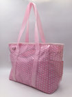 Pink Coating Polyester Tote Diaper Bags Stylish Diaper Bags For Mom 33*27*14.5CM 