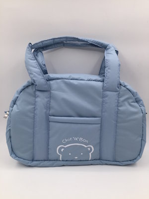 190T Polyester Light Blue Tote Diaper Bags Large Capacity Multi Function