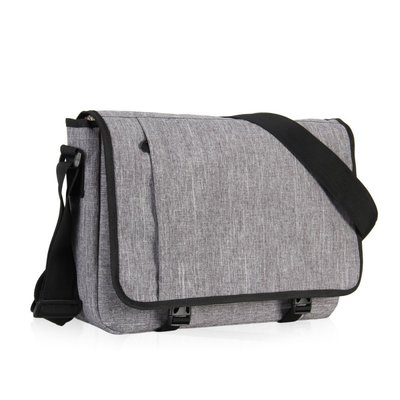 15 Inch Laptop Messenger Bag Grey Color , Outdoor Messenger Bags For College Students