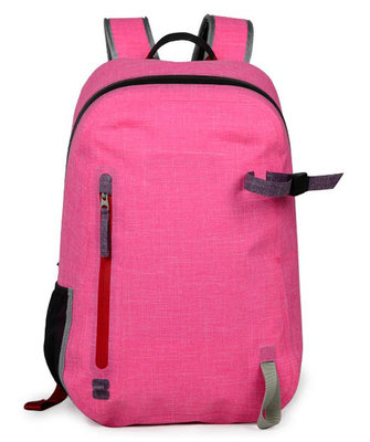 Pink Outdoor Dry Bag Backpack Portable Customized Logo 30.5cm*48cm*15cm